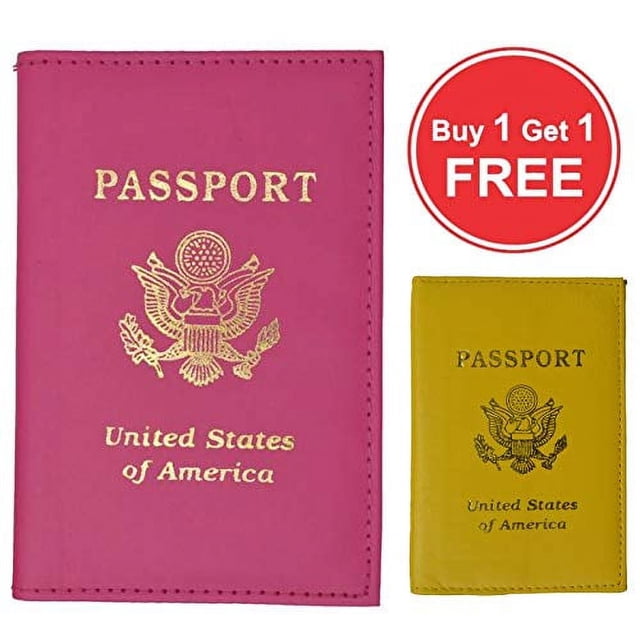 Genuine Leather Passport Cover Holder Case for Travel Best Gift BUY 1 ...