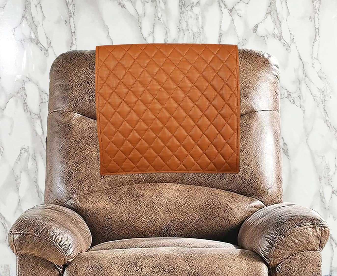 Genuine Leather Recliner Chair Headrest Cover, Furniture Protector ...
