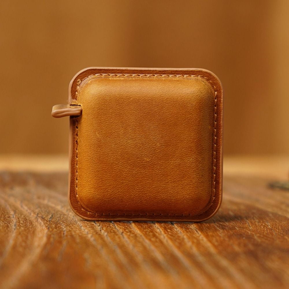 Genuine Leather Roll Tape Measure Crazy Horse Leather Handmade Portable ...