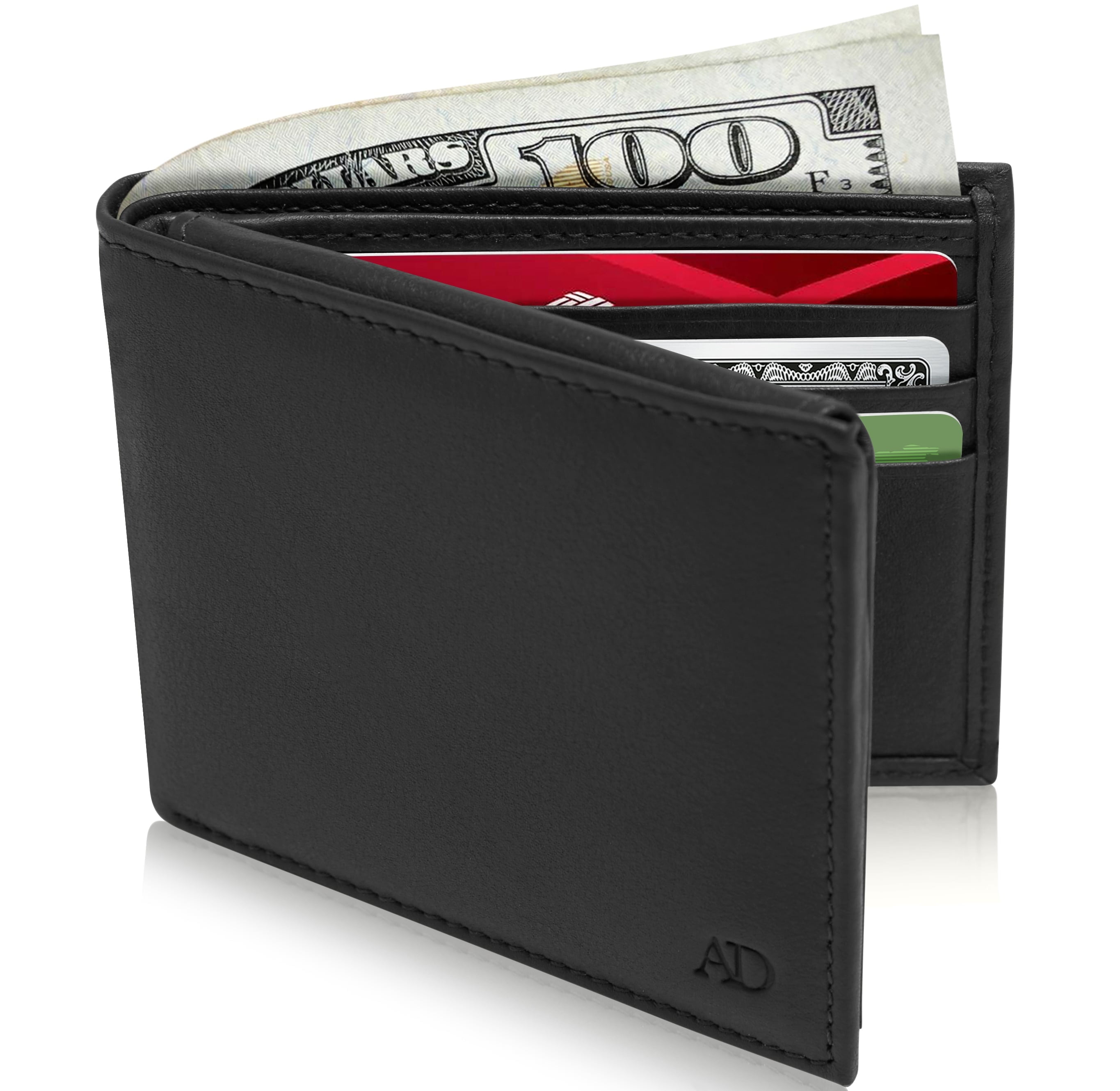 Stealth Mode Leather Bifold Wallet for Men With ID Window and RFID ...