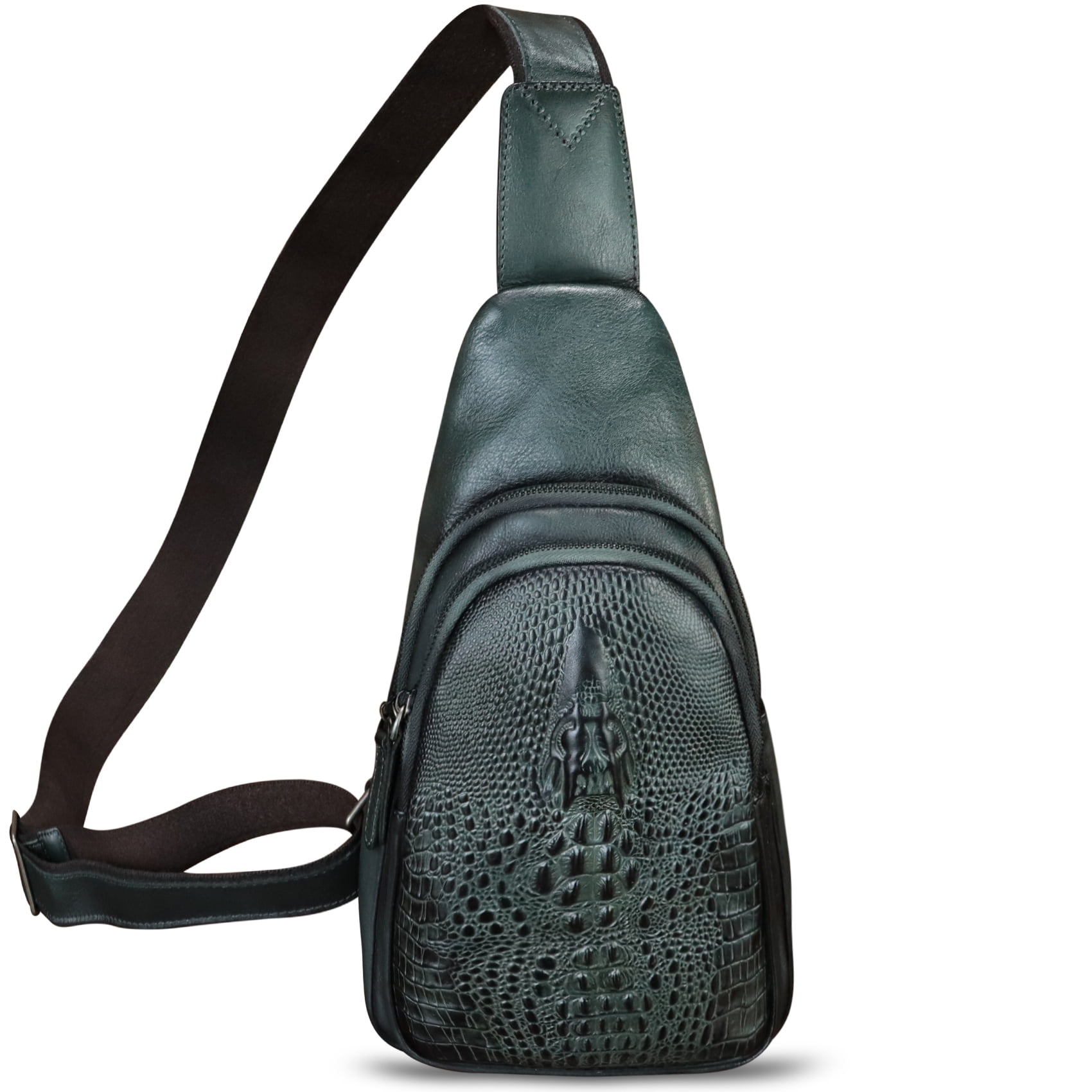 Genuine Leather Sling Bag for Women Men Retro Sling Backpack Purse ...