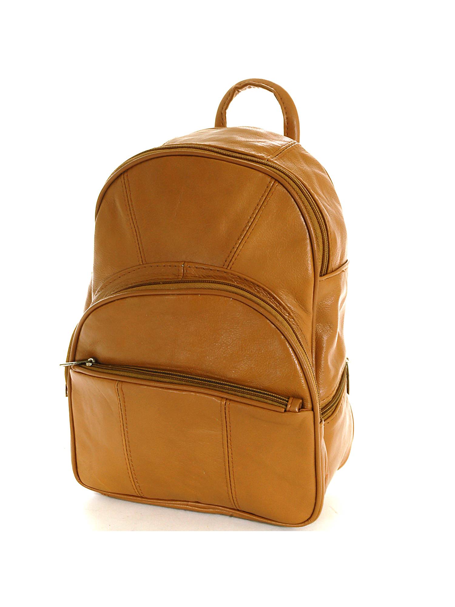 Genuine Leather Small Backpack Casual Daypack Convertible Sling ...