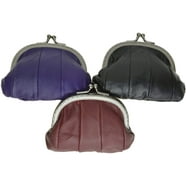 HeroNeo Women Men Leather Coin Purse Card Wallet Clutch Double Zipper ...