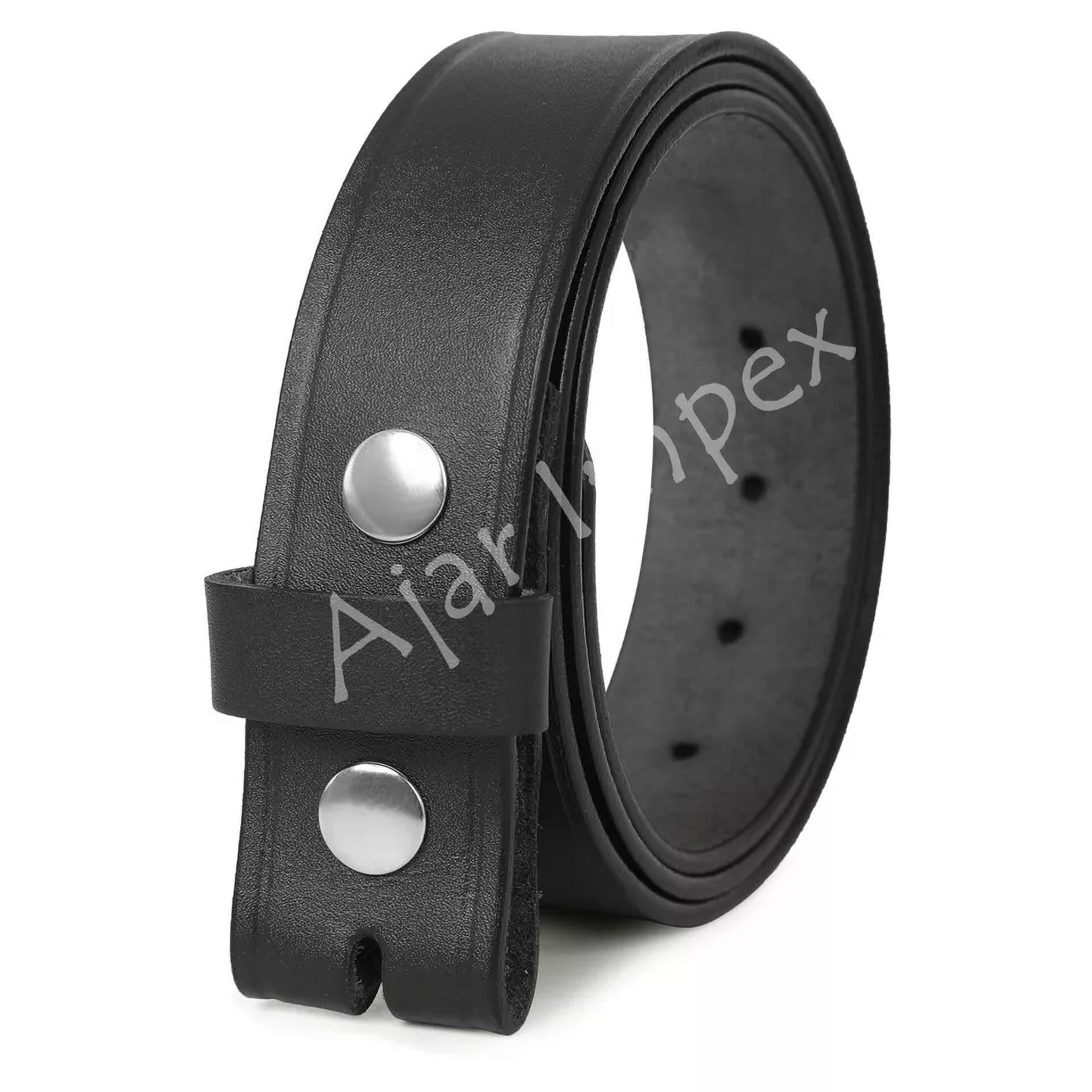 Genuine Leather Snap on Belt Strap, Heavy Duty, Durable, 1.5" Wide ...