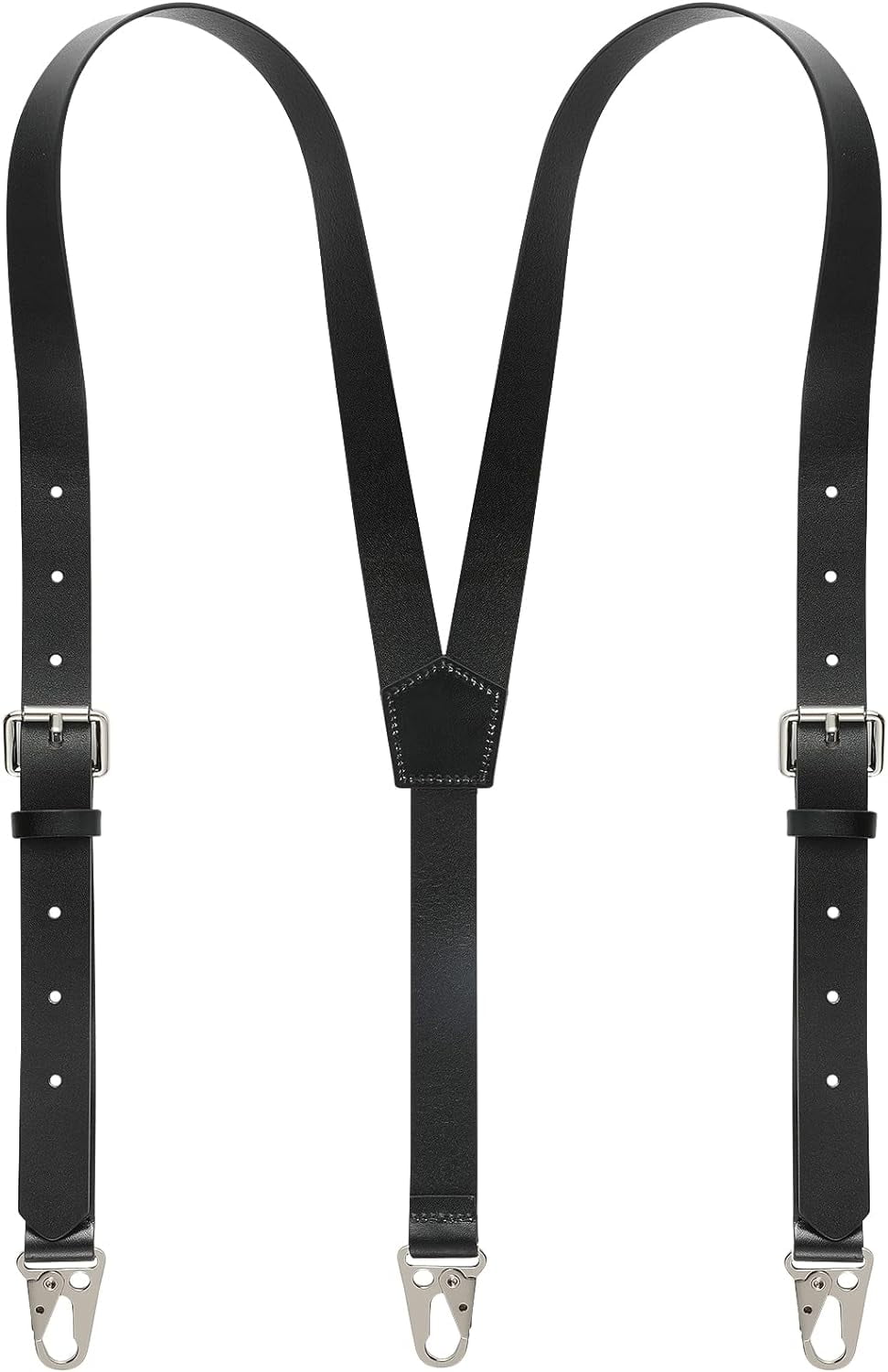 Genuine Leather Suspenders for Men, Y Design Leather Suspenders ...