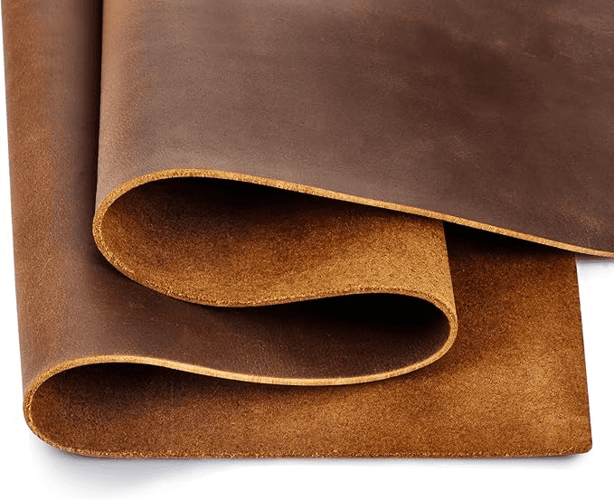 Genuine Leather Tooling Sheets 1.8-2.0MM Thick Full Grain Oil Tan Crazy ...