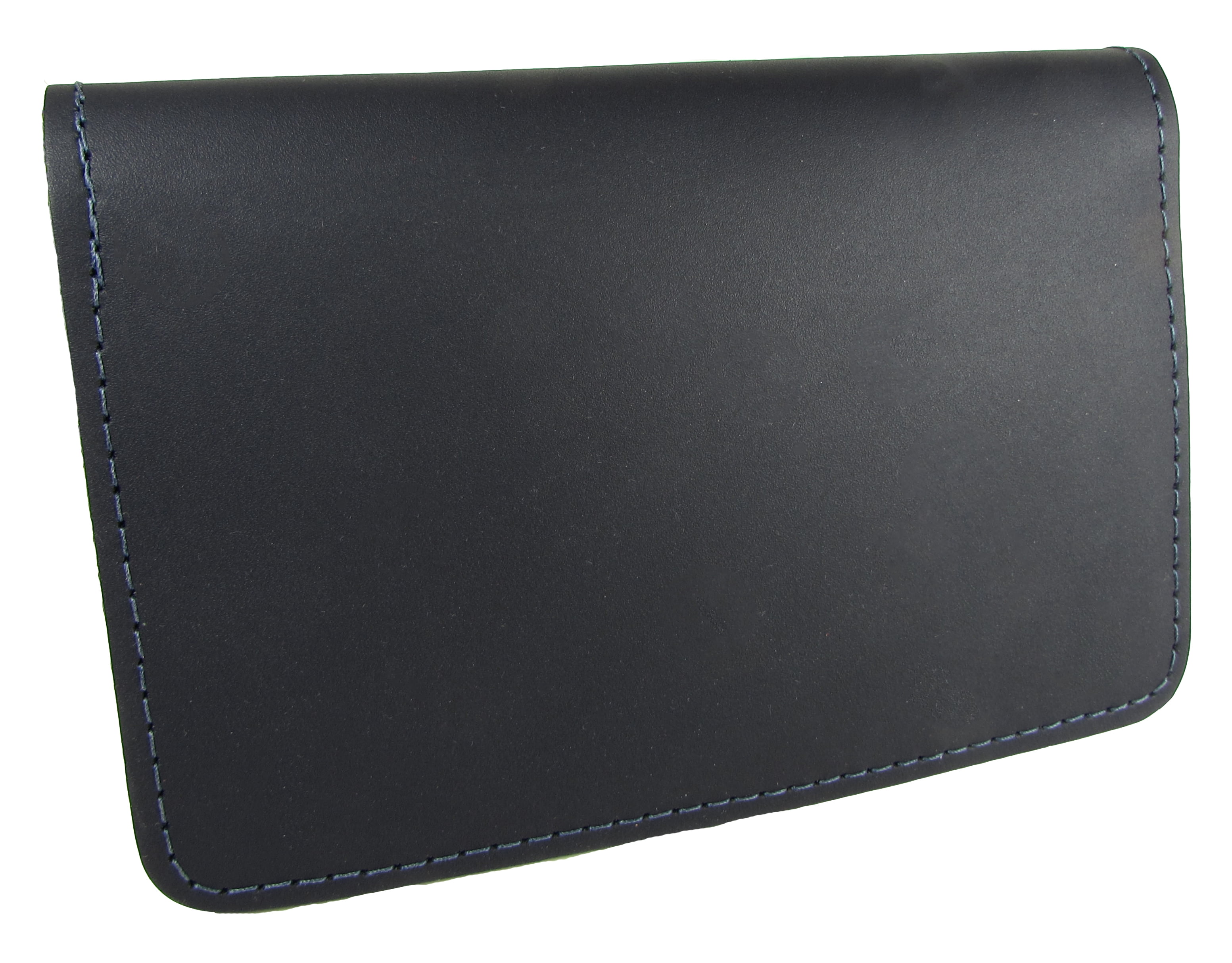 Genuine Leather Top Stub Checkbook Cover USA Made, Navy - Walmart.com