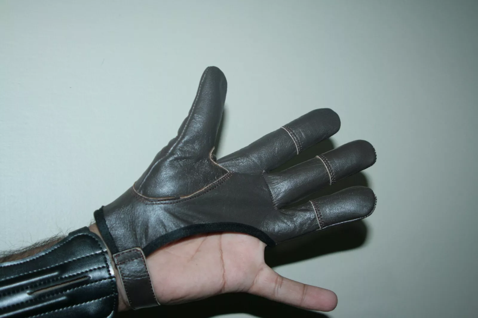 Genuine Leather Traditional Archery Shooting Leather Glove, Durable ...