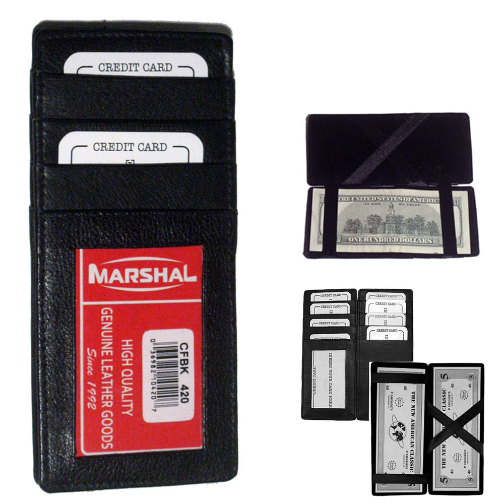 Genuine Leather Trick Wallet Bifold Card Money Holder Minimalistic ...