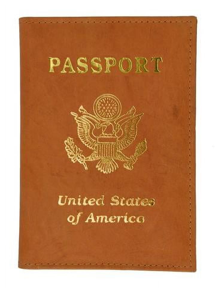 Genuine Leather USA imprinted Passport wallet and Credit Card holder ...