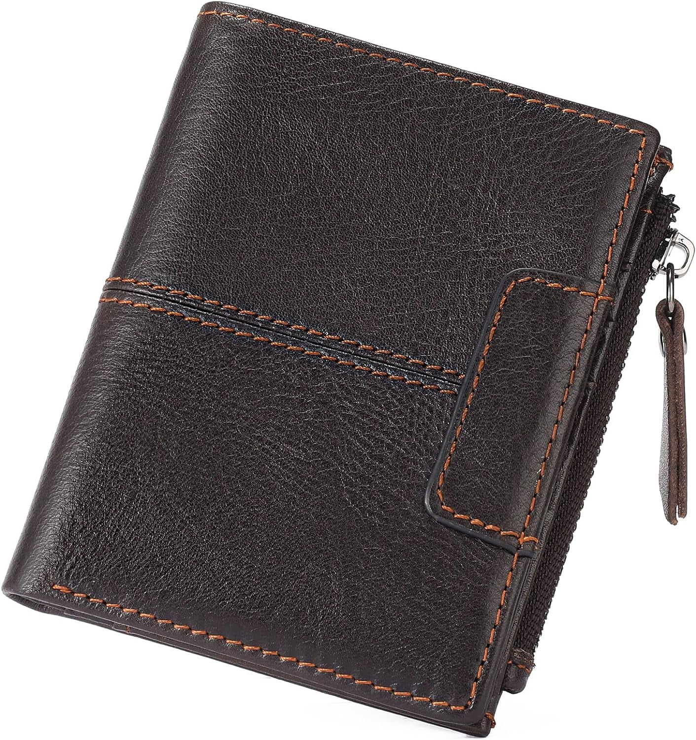 Genuine Leather Wallet for Men Slim Bifold Rfid Blocking Men Wallet ...