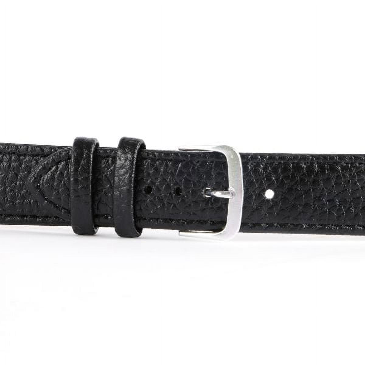 Genuine Leather Watch Band Strap Litchi Pattern Printed Pin Buckled Adjustable Leather Wristband ...