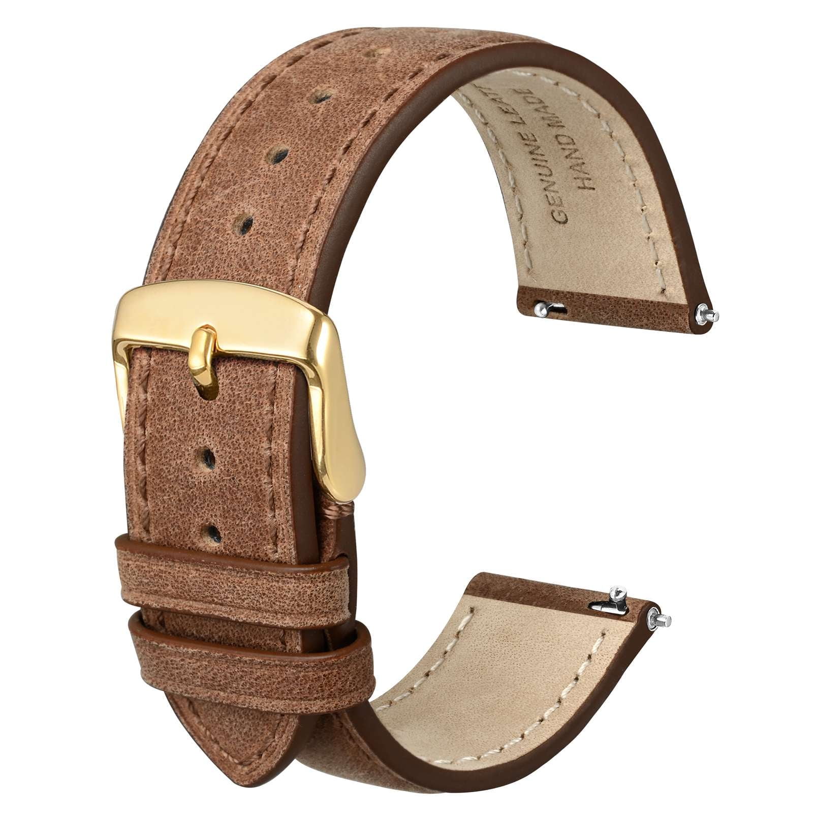 Genuine Leather Watch Bands Quick Release, Crazy Horse Leather Watch ...