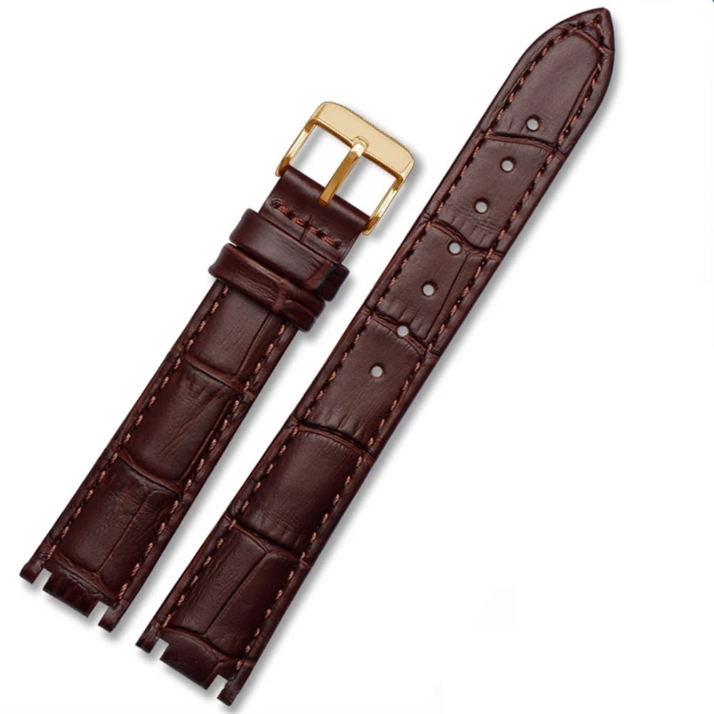 Genuine Leather Watch Strap Fit For Ernest Borel Double Concave ...