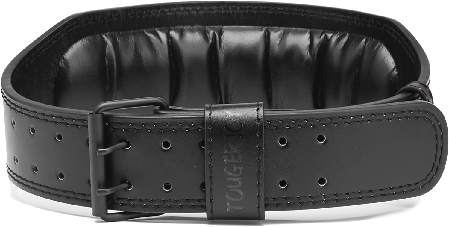 Genuine Leather Weight Lifting Belt for Men Double Prong Power Belt ...