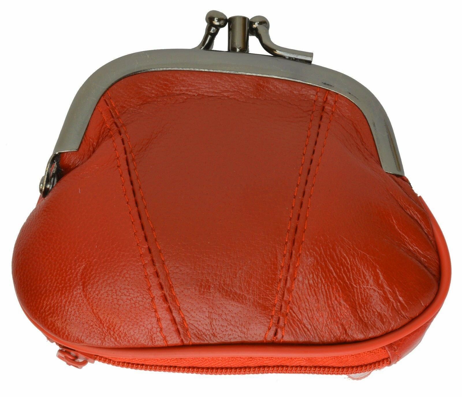 Genuine Leather Women's Change Purse Dual Compartment Coin Purse ...