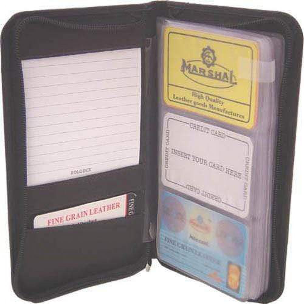 Genuine Leather Zip Around Large Business Credit Card Holder 3670 CF (C ...