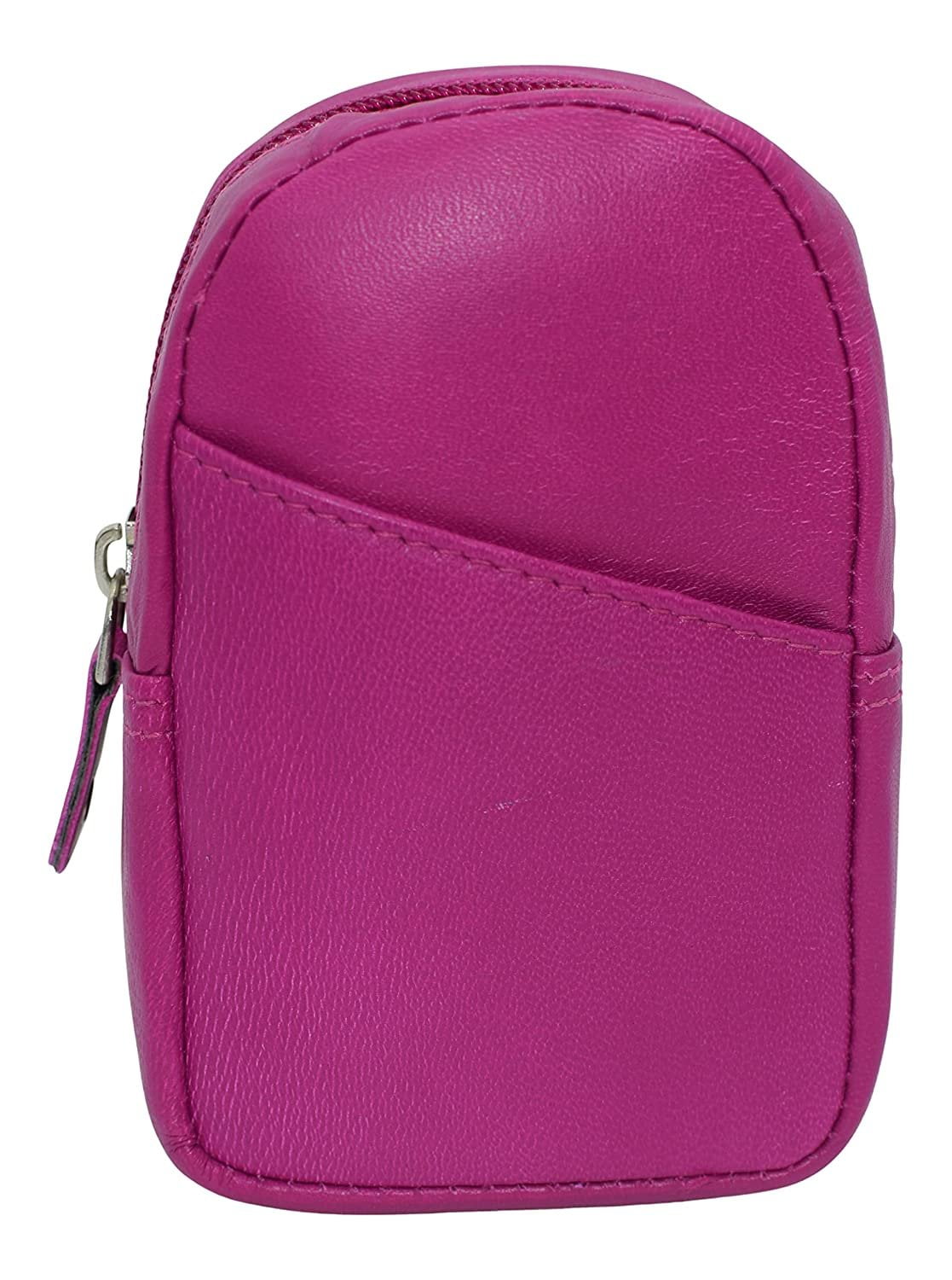 Genuine Leather Zipper Around Cigarette Case Holder and Lighter Pouch ...