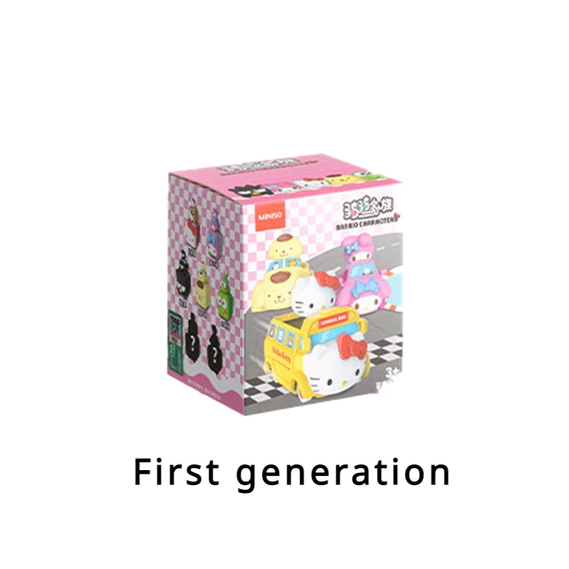 Genuine MINISO Sanrio Blind Box Car Toys Building Blocks Assembly Model ...