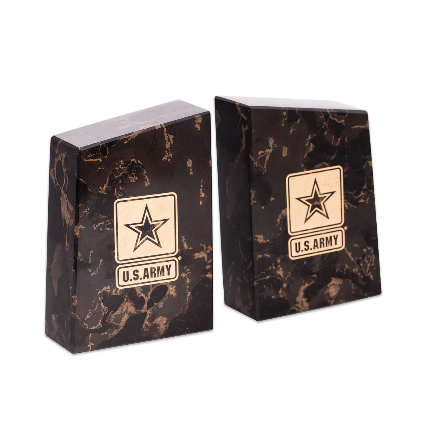 Genuine Marble 6" Tall Pair of Army Bookends - Walmart.com