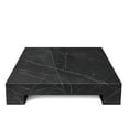 Genuine Marble Rectangular Four Legs Coffee Table - Nero Black Marble ...