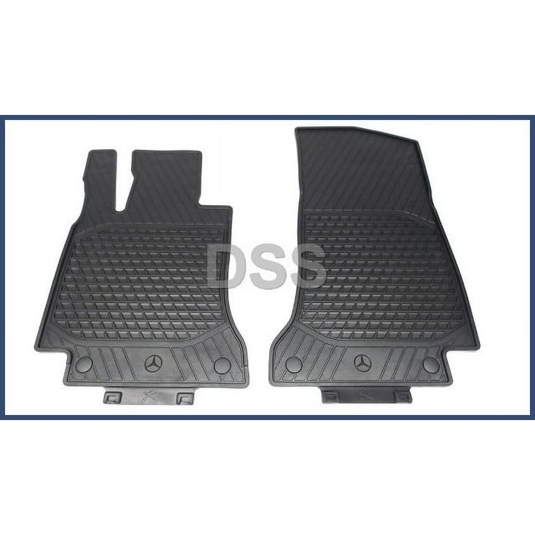 Genuine Mercedes C Class W205 Front Black All Season Rubber Floor Mats Weather
