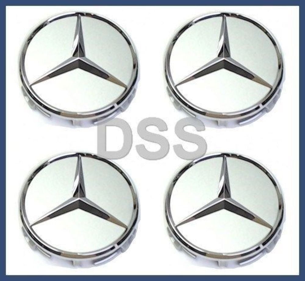 Genuine Mercedes Wheel Center Hub Cap Set Cover (x4) OEM B66470202 ...