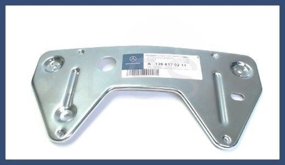 Genuine Mercedes w126 Front License Plate Bracket Base Mount Frame ...