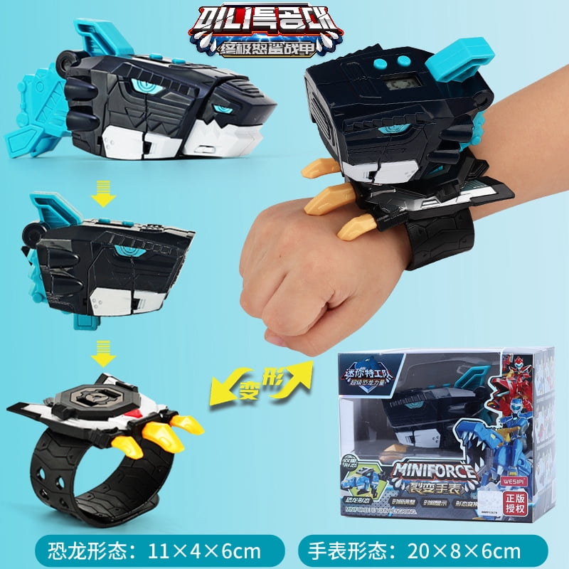 Genuine Mini secret service watch toy boy mecha deformation robot super ...