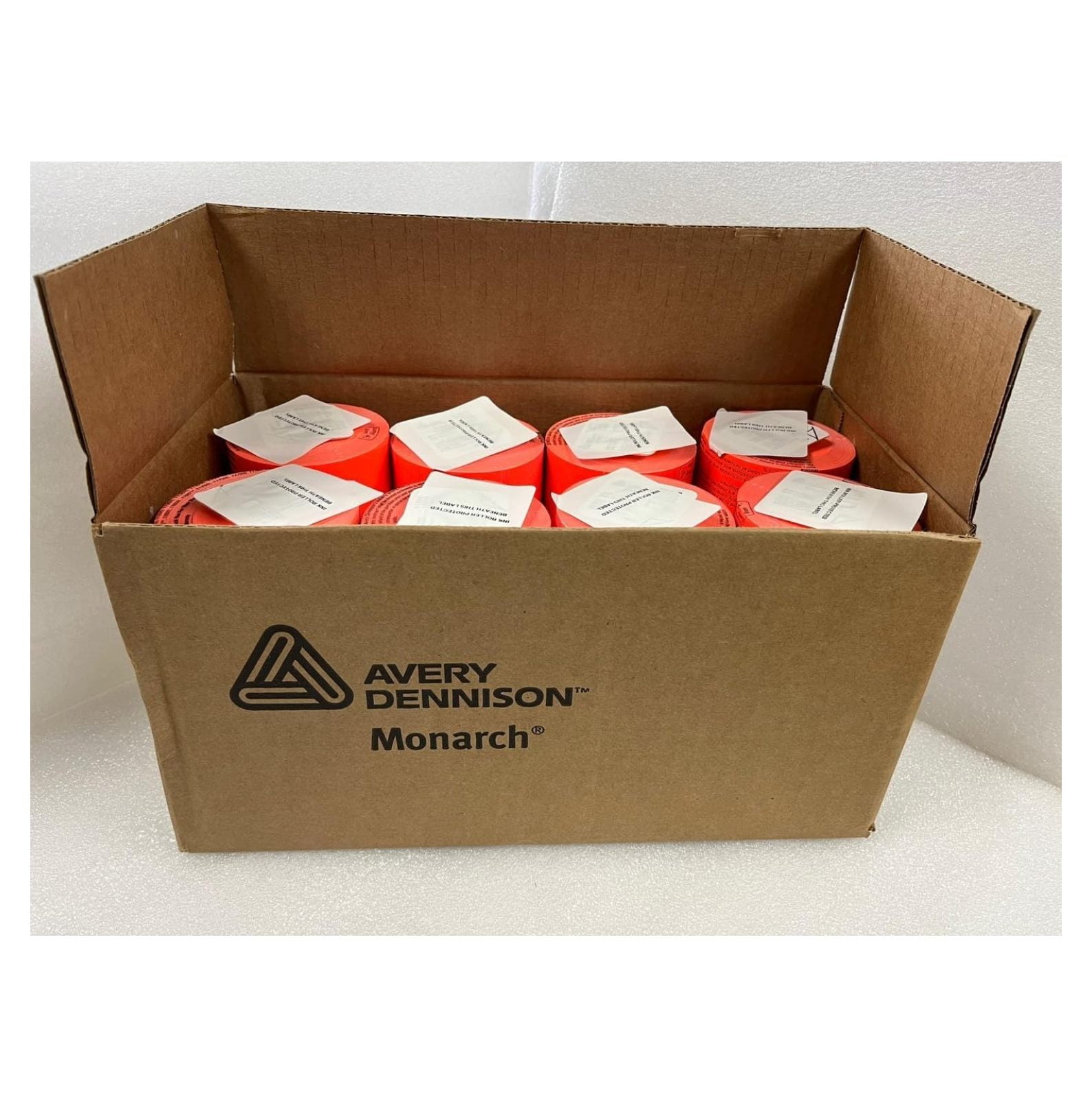 Genuine Monarch 1130 Red (Fluorescent) Labels 1 Case = 8 Sleeves ...