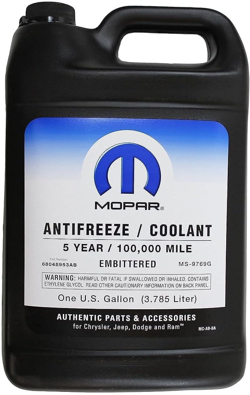 Genuine Mopar Parts 68048953AC Antifreeze/Coolant - 1 Gallon Bottle ...