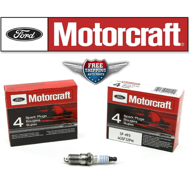 Genuine Motorcraft Spark Plug SP-493 AGSF32PM (pack of 8) Fits select: 2001-2008 FORD F150, 1998 ...