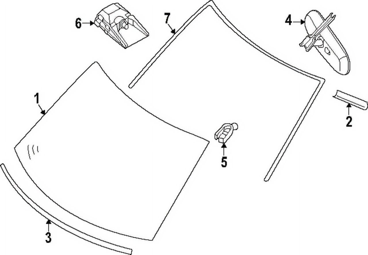 Genuine Nissan Frontier Front Windshield Glass Assembly (2021-2023 ...