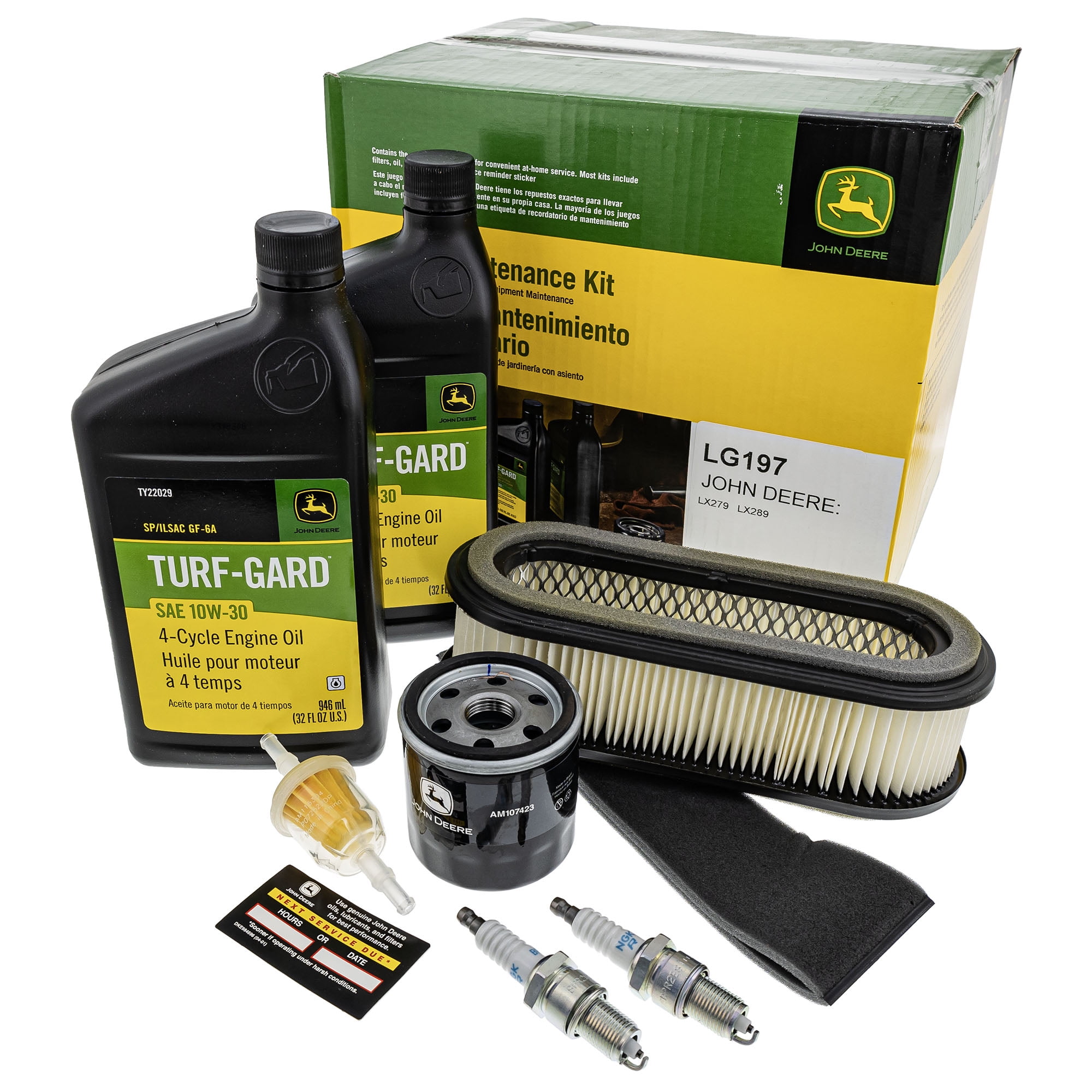 John Deere LG197 Home Maintenance Service Kit LX277 LX279 LX289 Lawn Tractor - Walmart.com