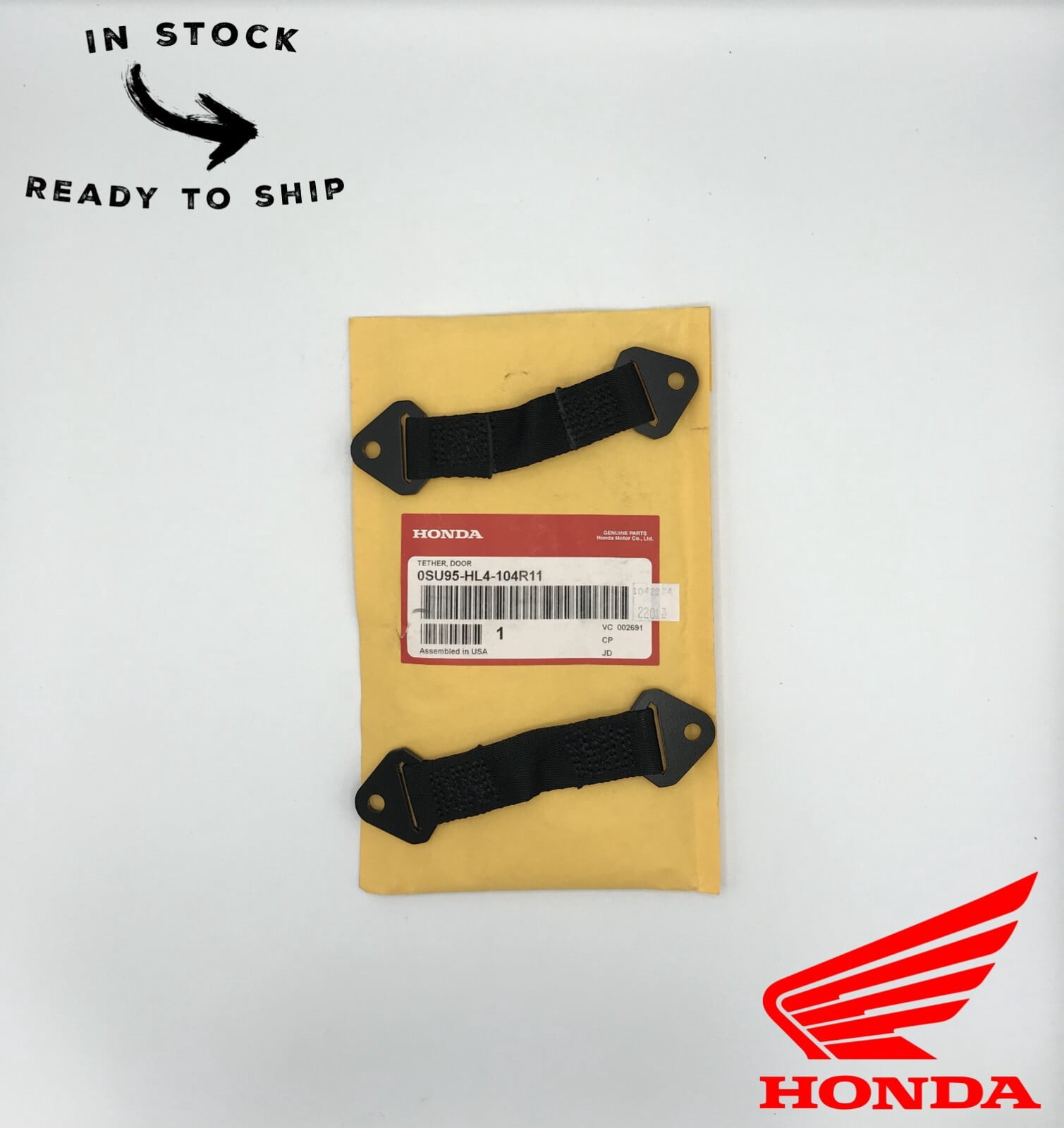Genuine OEM Honda Door Tether Open Limiter Straps Set 0SU95-HL4-104R11 ...