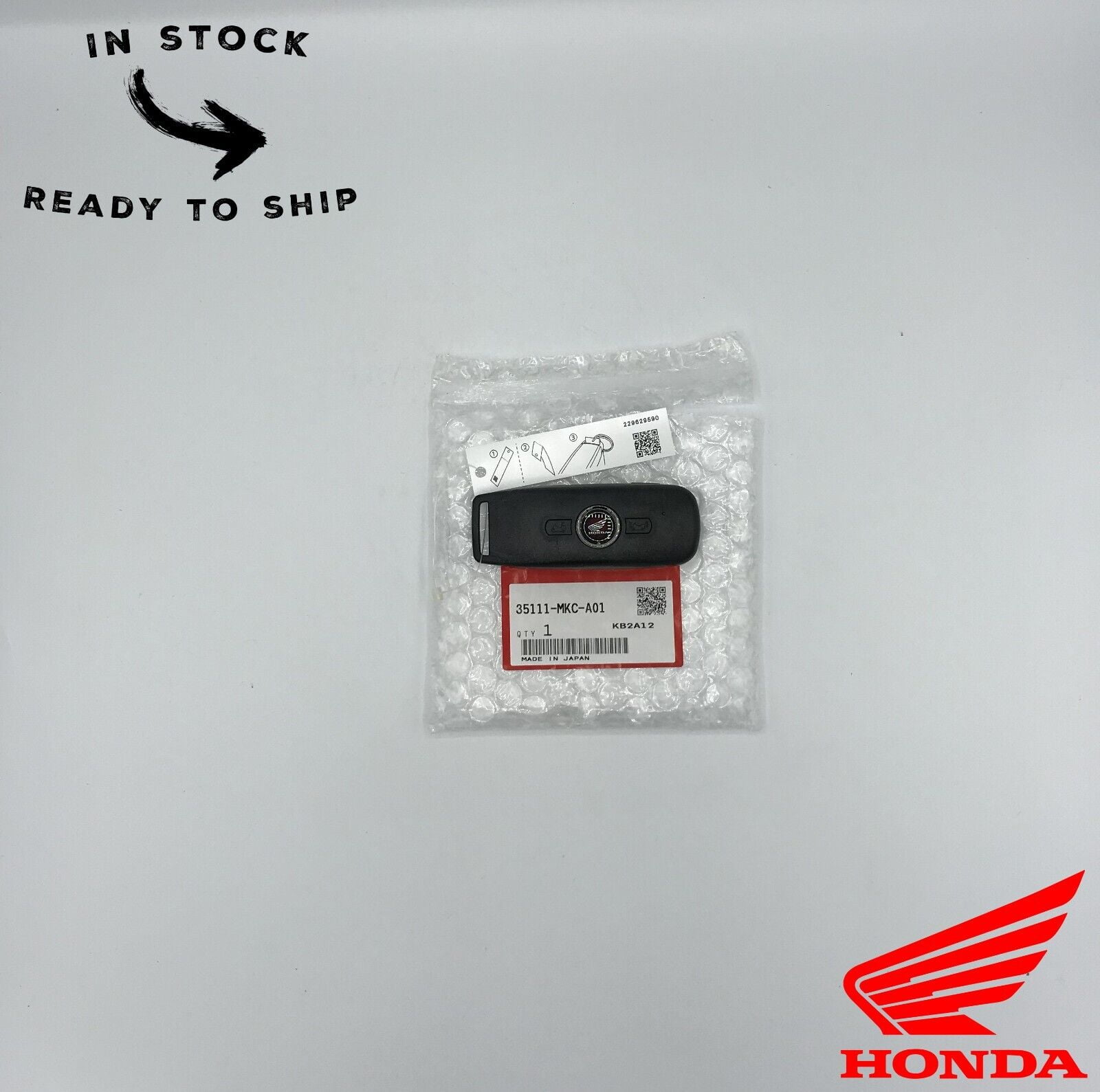 Genuine OEM Honda Electric Radio Key Fob 35111-MKC-A01 - Walmart.com
