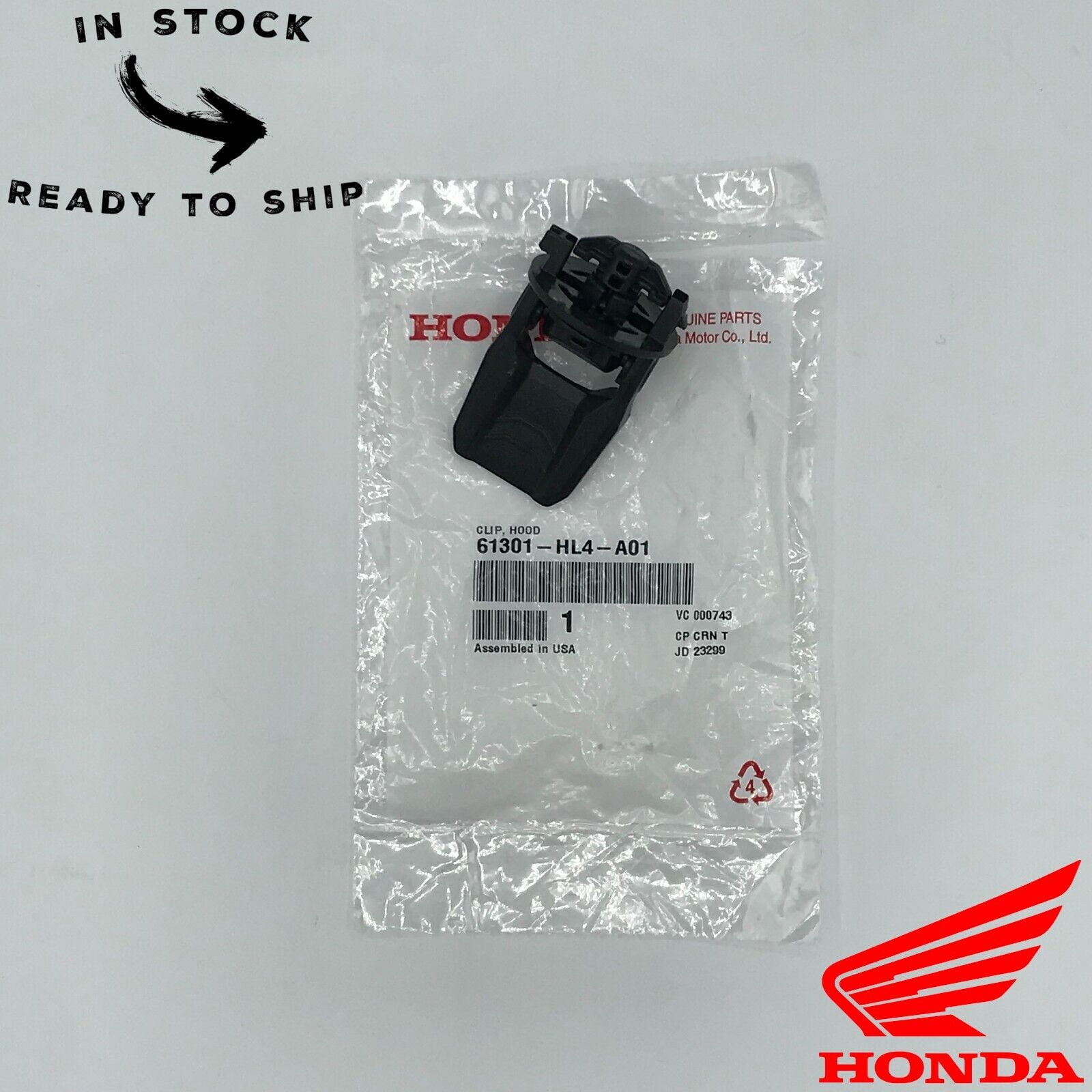 Genuine OEM Honda Hood Lock Latch Clip 61301-HL4-A01 - Walmart.com