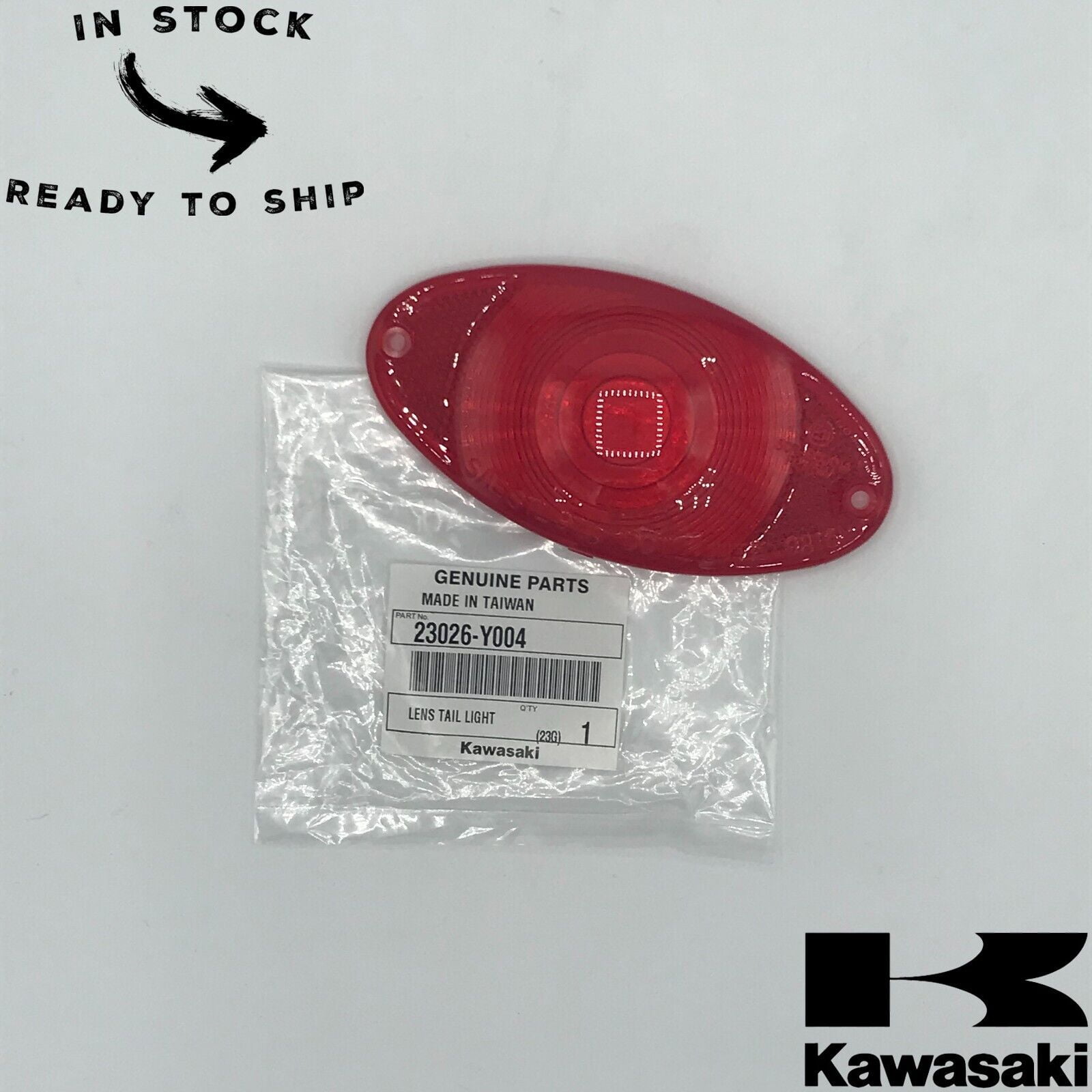 Genuine OEM Kawasaki Rear Tail Light Lens Lamp 23026-Y004 - Walmart.com
