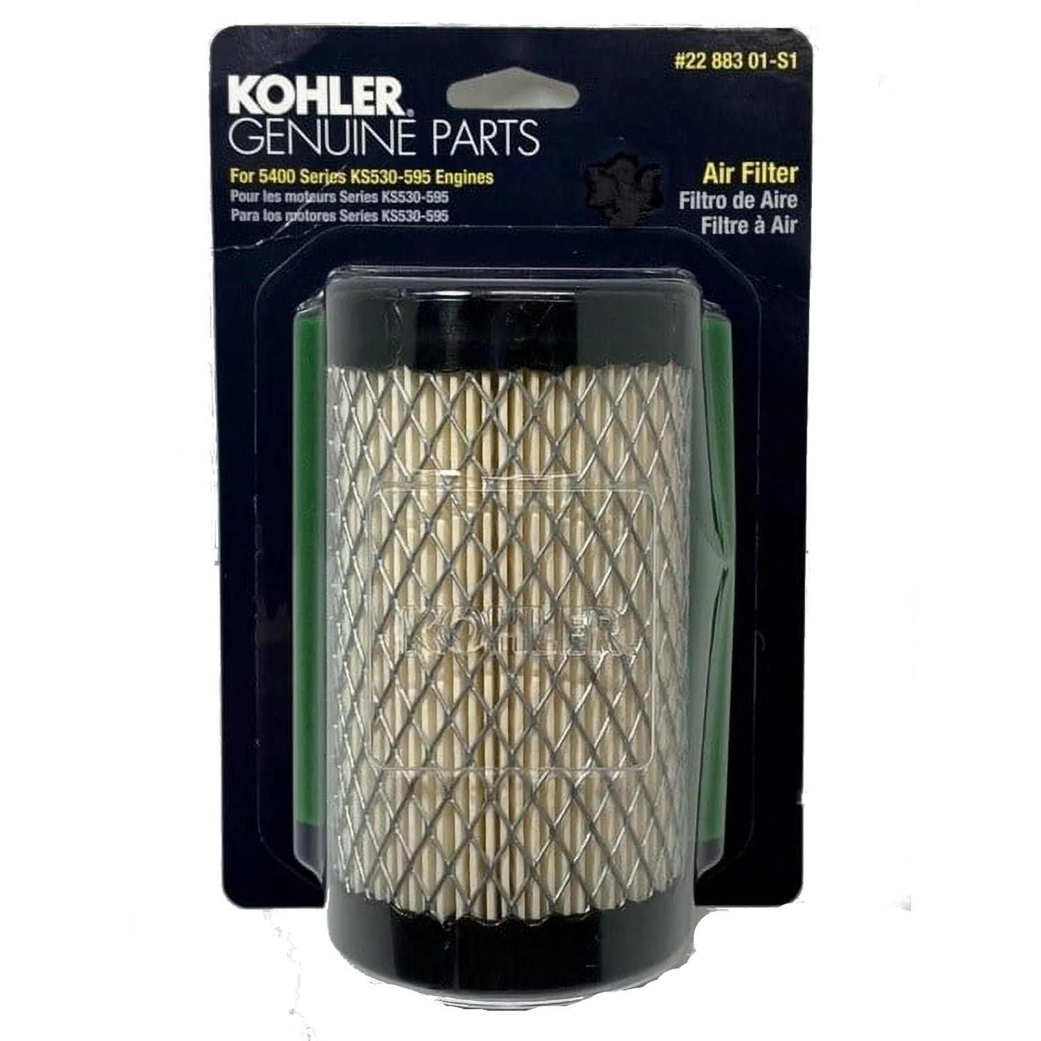 Kohler Genuine OEM 5400 Series Air Filter Kit - Part Number 22 883 01 ...