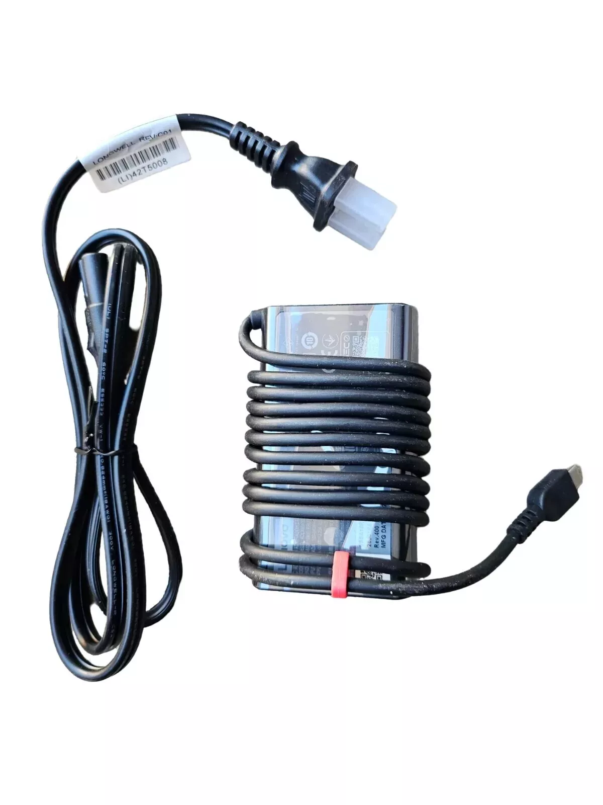 Genuine OEM New Slim Round 65W USB C Type C Adapter Charger Lenovo ...