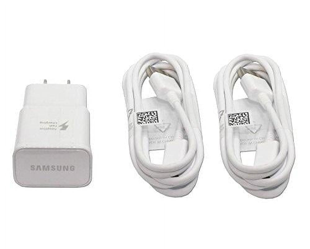 Samsung OEM Adaptive Fast Charging Charger with 2 USB Cable for Galaxy ...