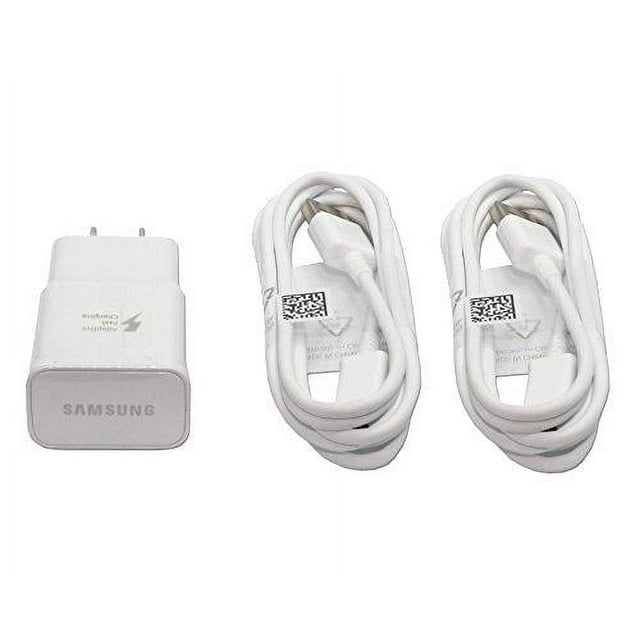 Samsung OEM Adaptive Fast Charging Charger with 2 USB Cable for Galaxy ...