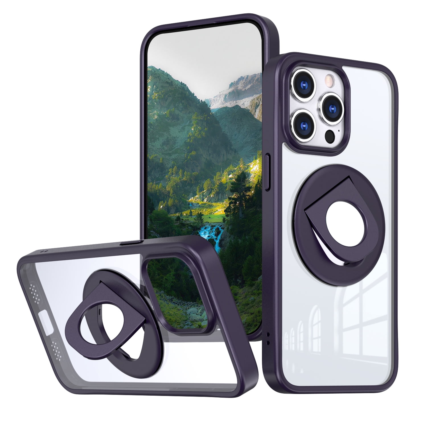 Genuine Official Magnetic 360° Rotate Ring Stand for iPhone 15 Pro Case ...