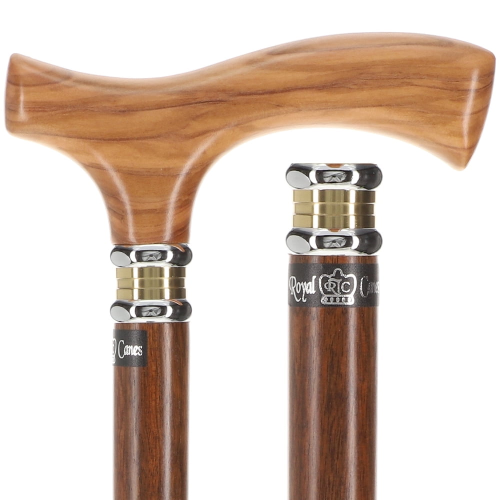 Genuine Olivewood Fritz Handle Walking Cane with Exotic Ovangkol Shaft ...