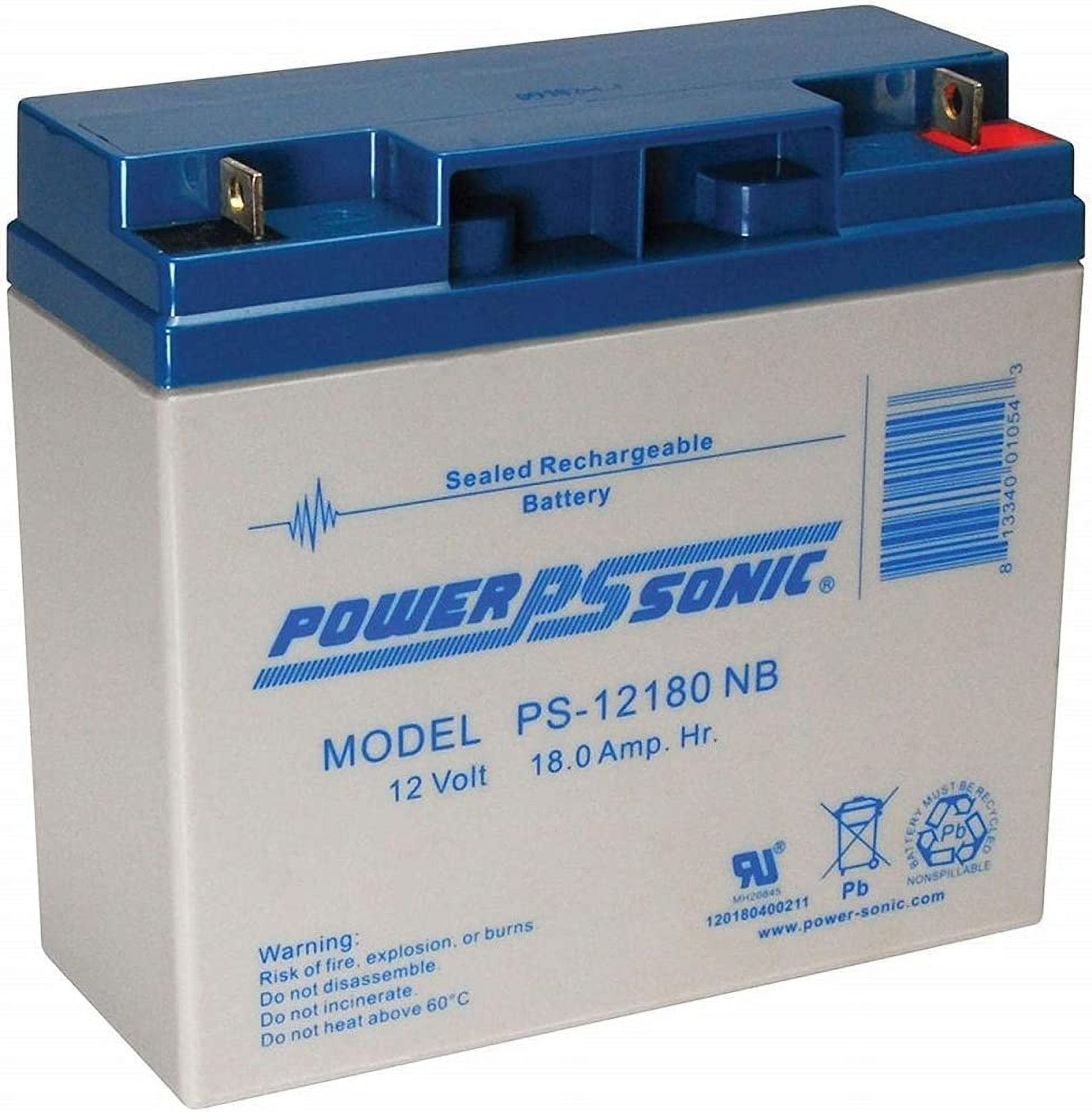 Genuine PS-12180NB 12V 18 Ah Rechargeable SLA Battery - Walmart.com