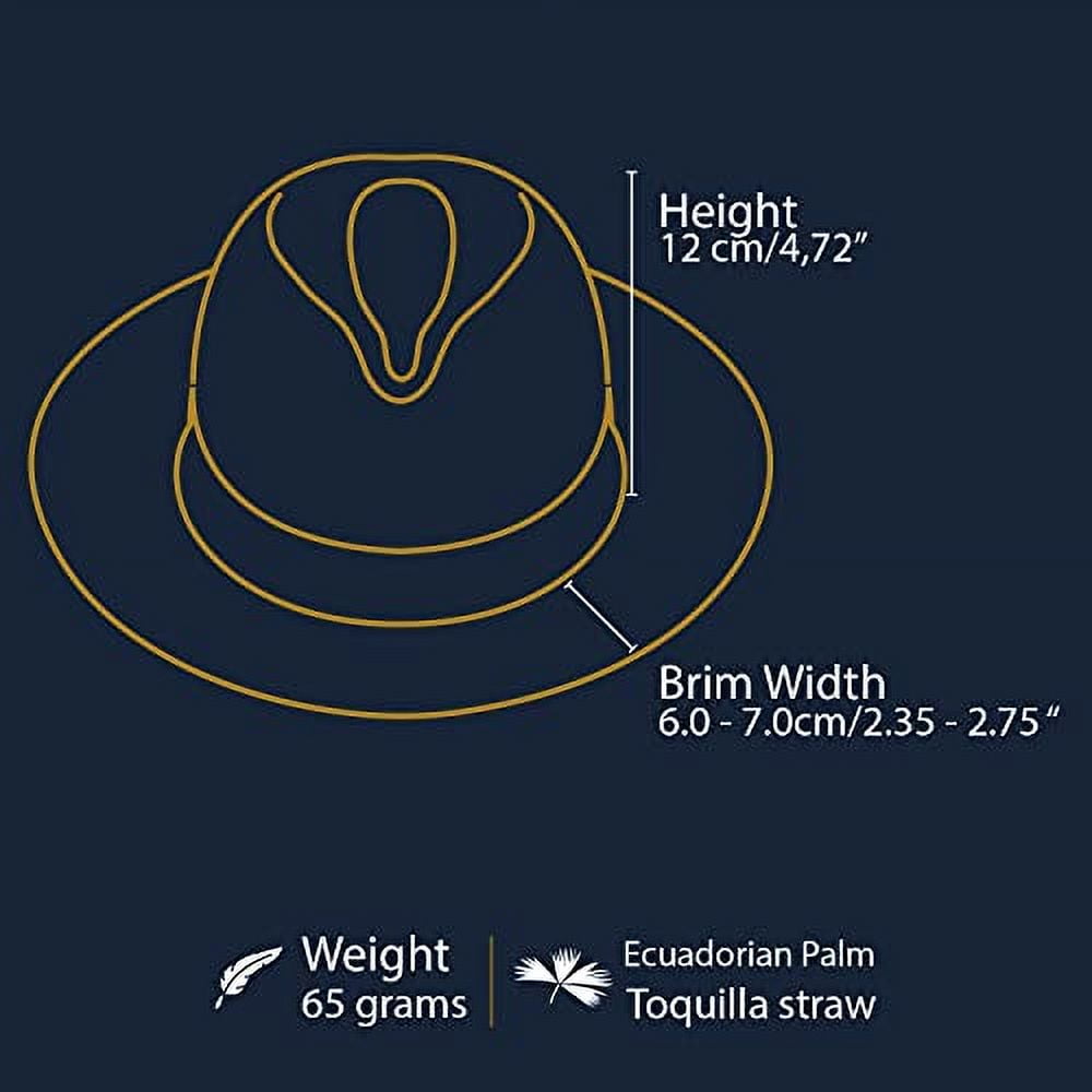 Genuine Panama Hat | Premium box, Adjustable ribbon, Ligthweith, Maximum sun protection, straw ...