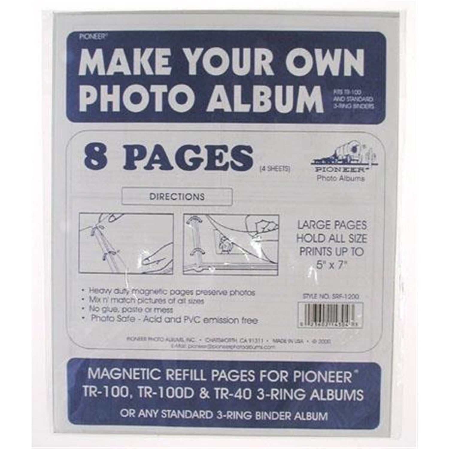 Genuine Pioneer EZ-Stick Magnetic 4-Page Refill Pack for 3-ring binders ...