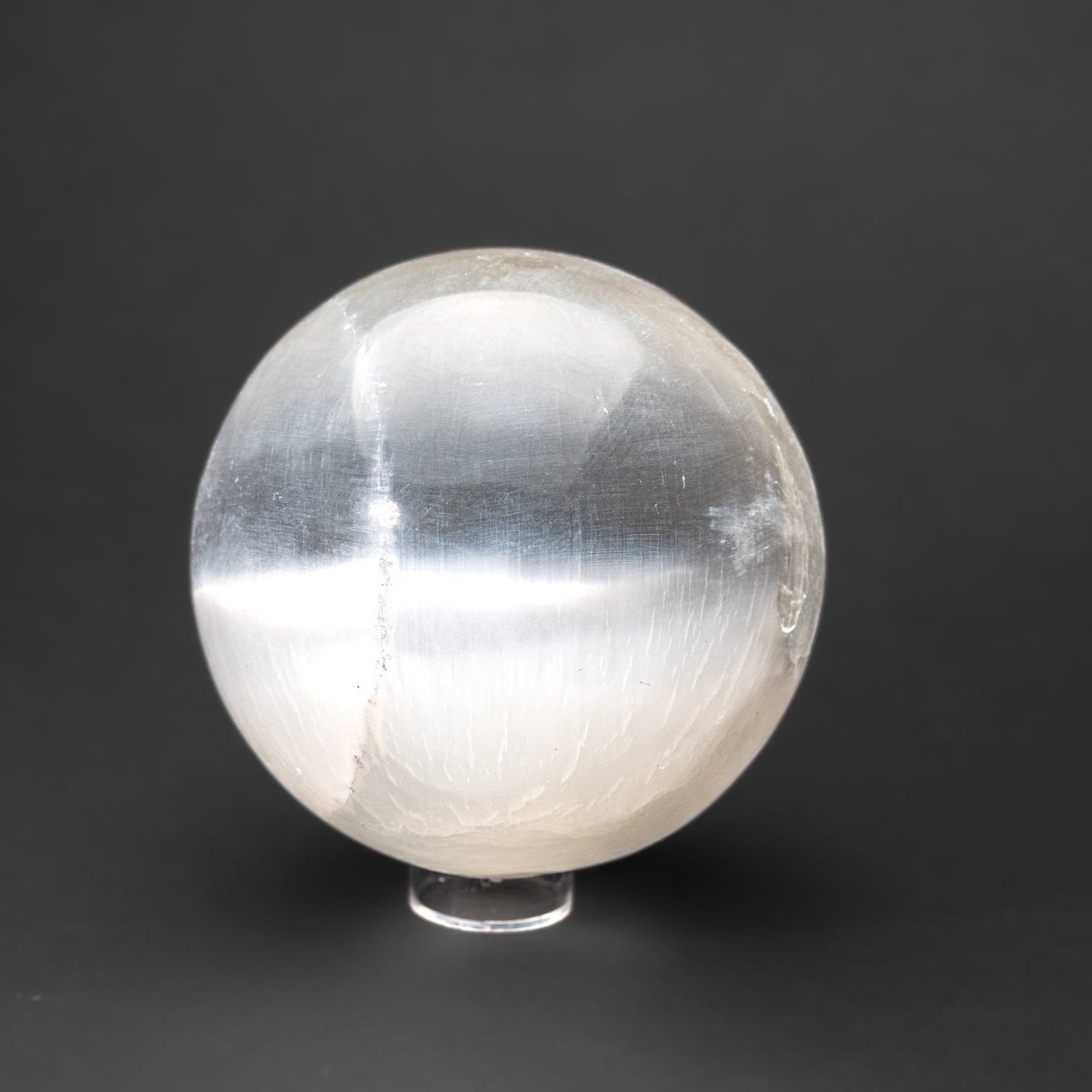 Genuine Polished Cats Eye Selenite (4.5") Extra Large Sphere - Walmart.com
