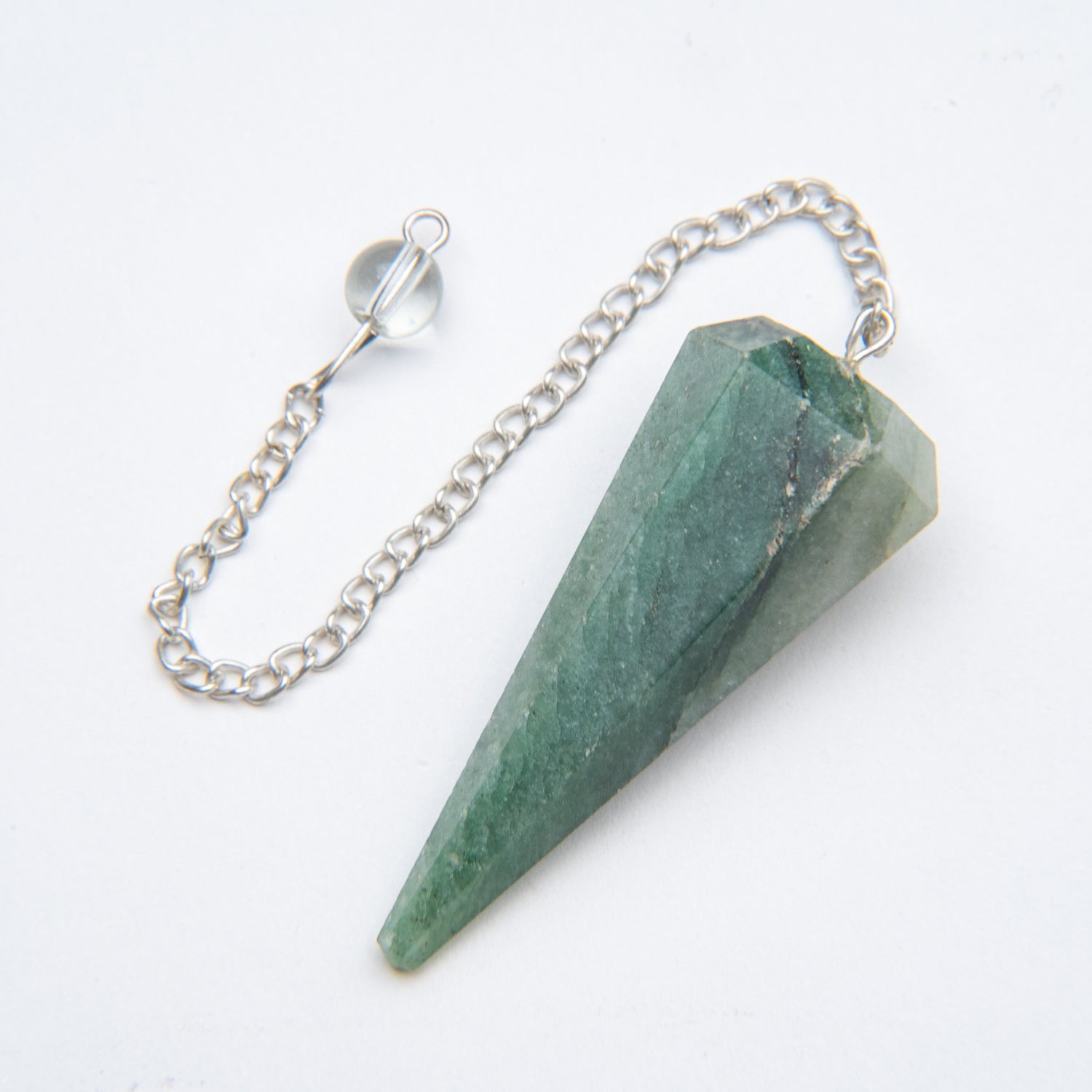 Genuine Polished Green Aventuine Pendulum (with Chain) with black ...