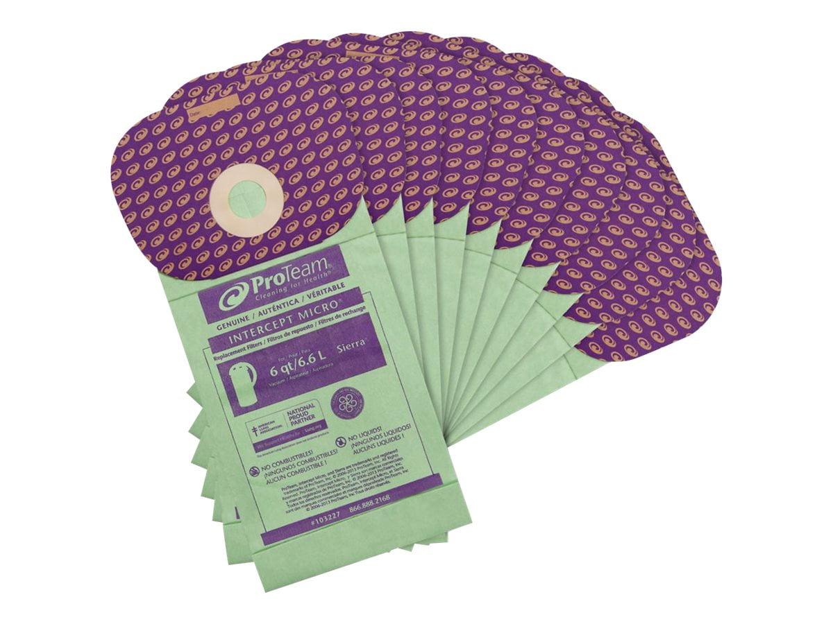 Proteam Genuine Vacuum Cleaner Parts - Bags for Sierra Model, Pack of ...